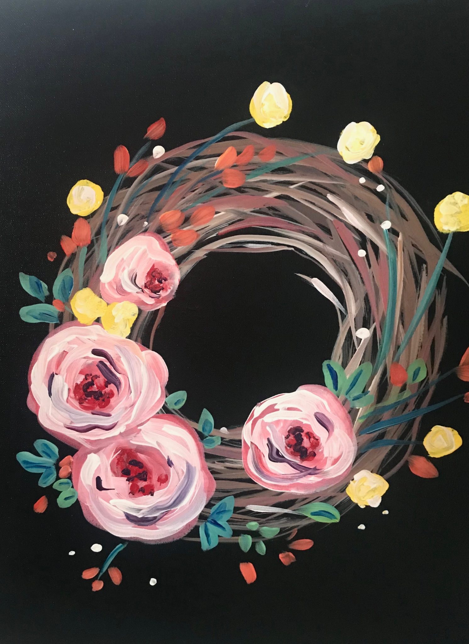 Wreath Painting for Autumn | wendyanderson.art